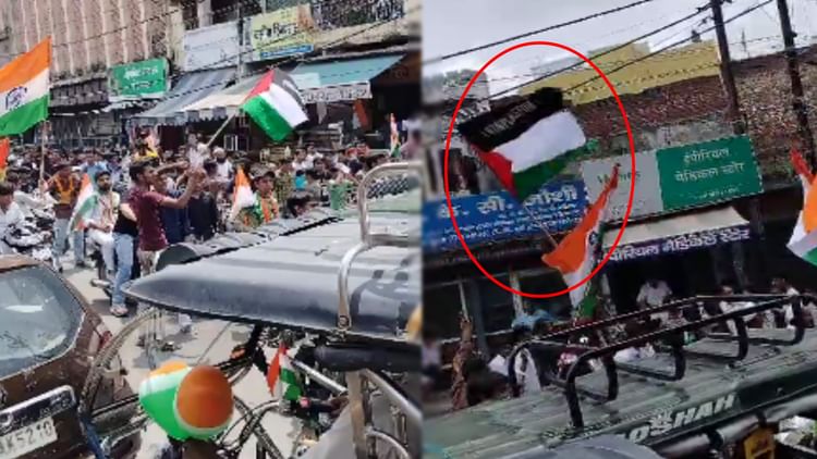 Meerut: Palestine Flag Waved In Independence Day Bike Rally, Watch ...