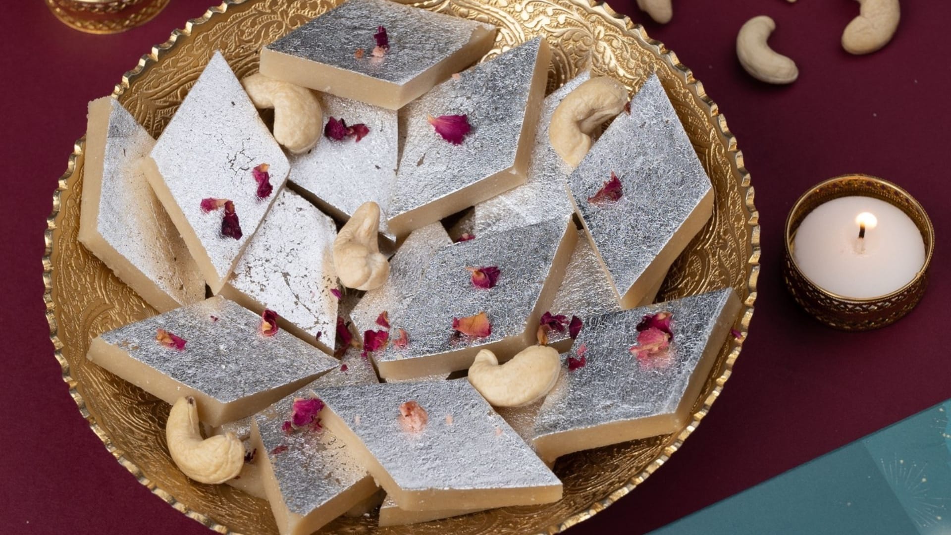 Kaju Katli Recipe In Hindi How To Make Kaju Katli At Home Recipe - Amar ...