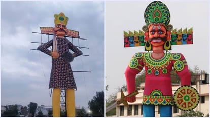 Indore News:हंसने और बोलने वाले रावण हो रहे तैयार, 250 फीट की लंका भी ...