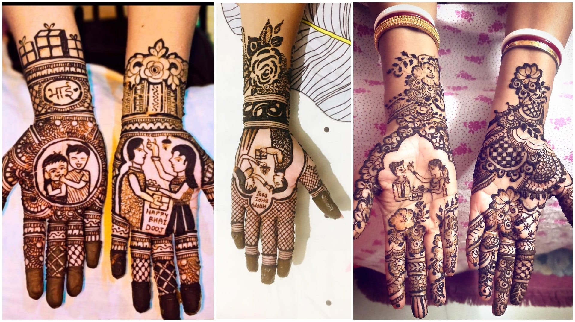Bhai Dooj 2024:भाई दूज की ये खास मेहंदी डिजाइन हथेली पर रचाकर करें पूजा ...