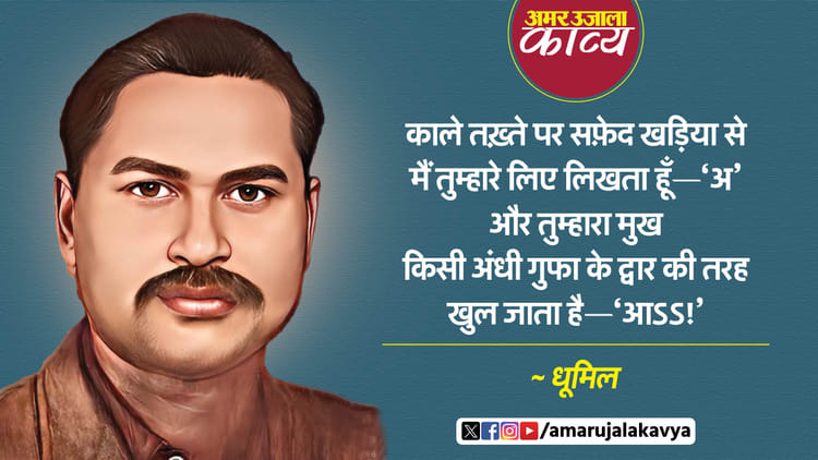 Dhumil Ki Kavita Dubta Hua Suraj Khet Ki Med Par - Amar Ujala Kavya ...