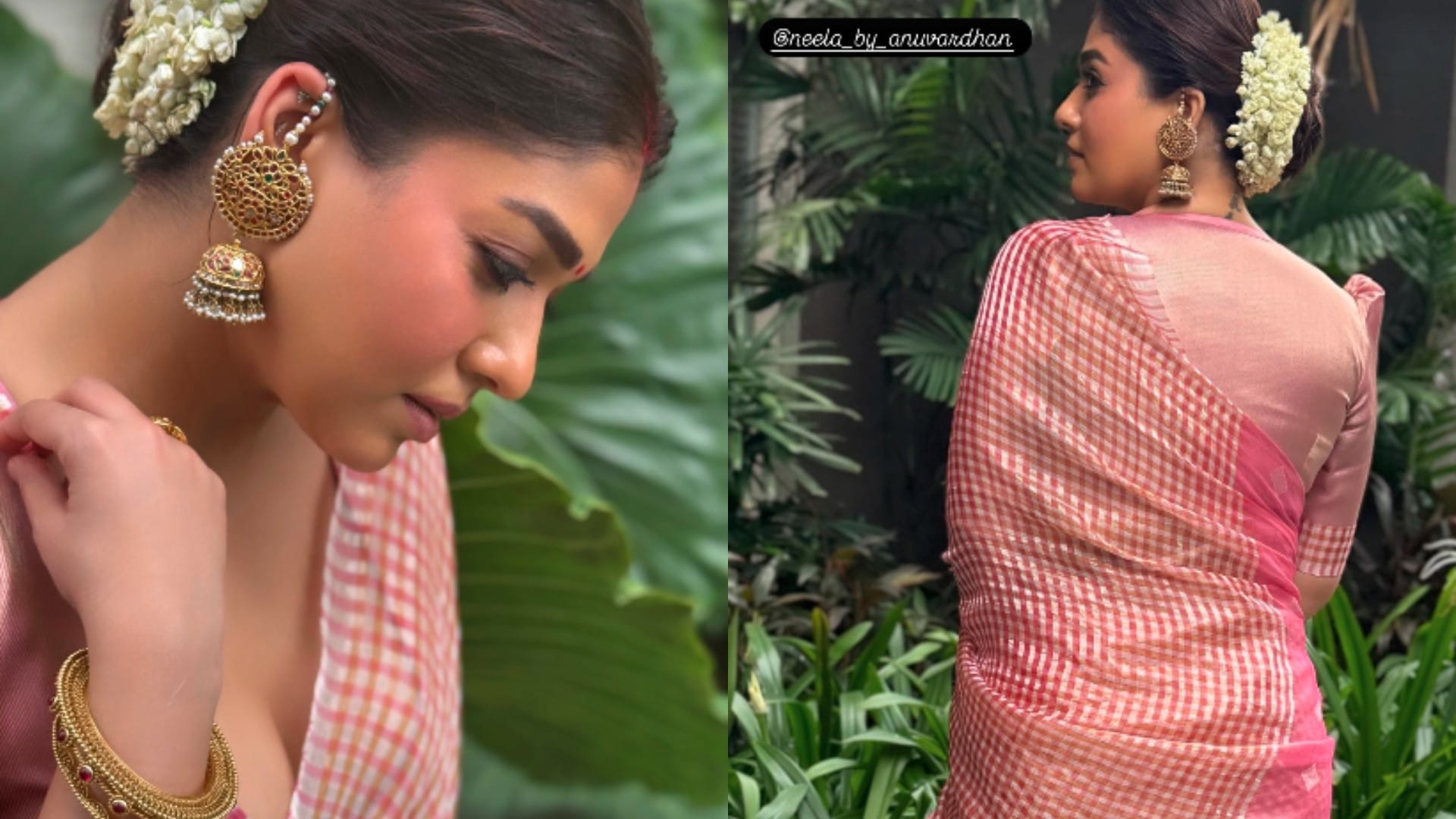 Nayanthara:गुलाबी साड़ी में खूबसूरत लगीं नयनतारा, सोशल मीडिया पर साझा ...