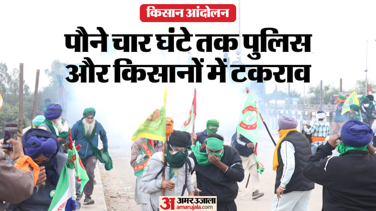 Kisan Andolan Photos Farmers Stopped Again From Entering Haryana ...