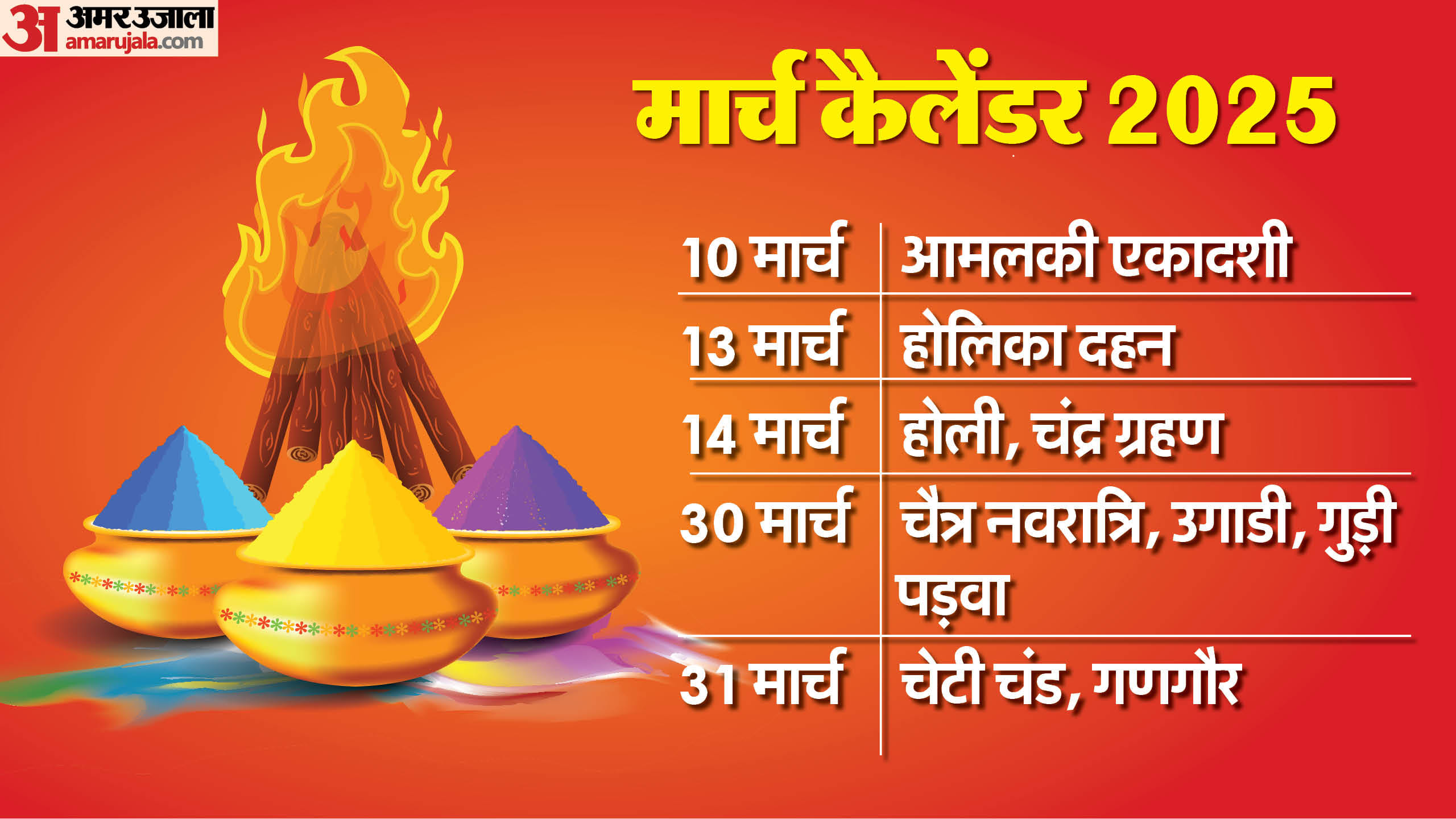 Calendar 2025:साल 2025 में कब है होली, दिवाली और नवरात्रि, जानिए प्रमुख ...
