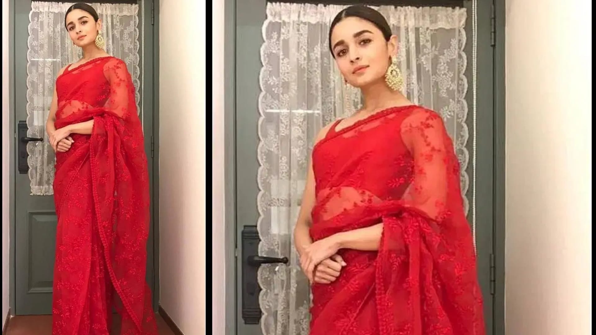 Red Color Saree:जन्माष्टमी पर दिखाना है सादगीभरा अंदाज तो ट्राई करें ये ...
