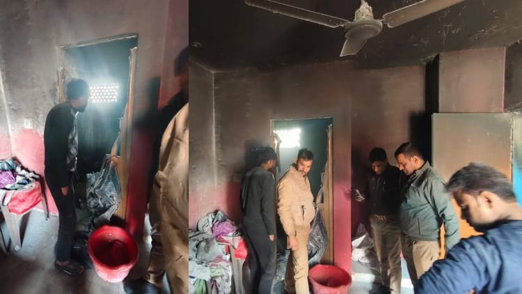 Lucknow News:शॉर्ट सर्किट से बाथरूम में लगे गीजर में लगी आग... मची ...