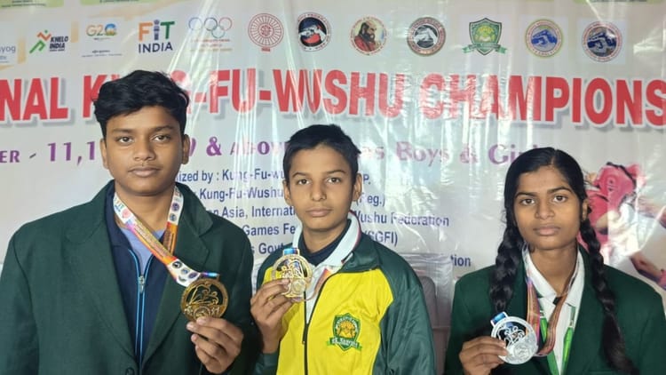 कुंग-फू :प्रदेश स्तरीय प्रतियोगिता में तीन खिलाड़ियों ने 3 पदकों पर ...