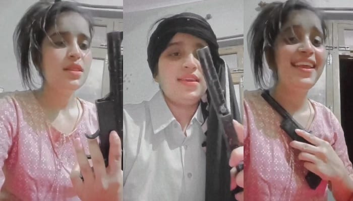 Jalaun:पापा की परी का कारनामा…तमंचा लहराकर फिल्मी गीतों पर बनाई रील ...