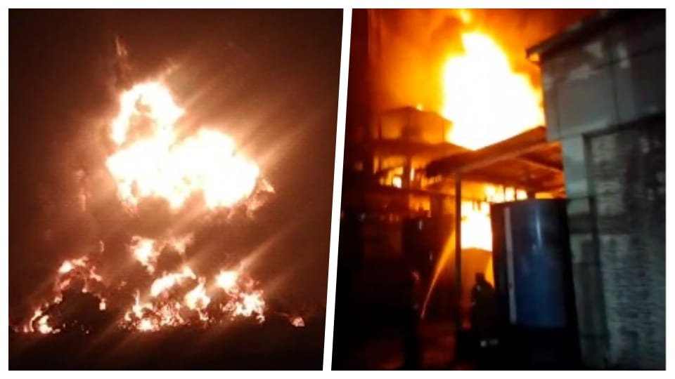 Greater Noida Fire:केमिकल प्लांट में लगी भयंकर आग के बाद हुए जोरदार ...