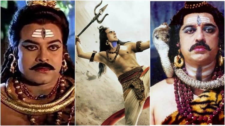 Actors Who Played Lord Shiva On Screen Akshay Kumar Kannappa Kamal Hassan Rajnikanth Chiranjeevi ...