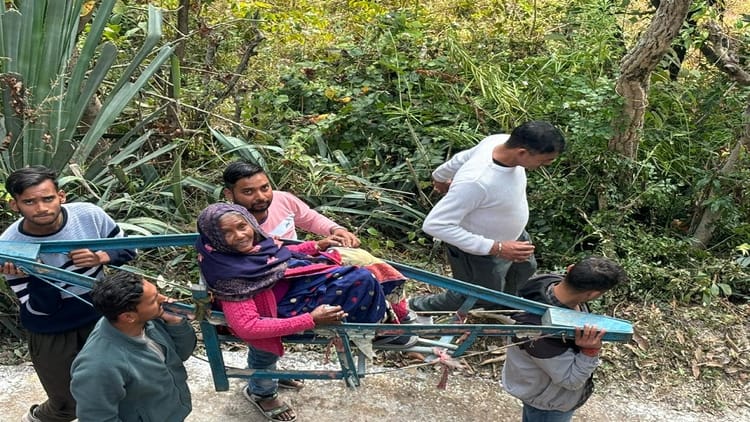 Nikay Chunav:डोली और कंधे पर बैठकर पहुंचे मतदान केंद्र, चुनाव में दिखे ...