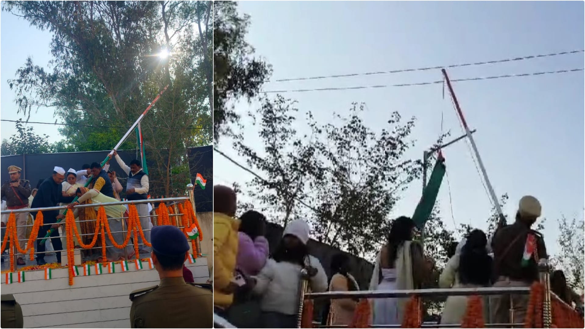 Republic Day:गणतंत्र दिवस पर सलामी देने से पहले डंडे समेत गिरा झंडा, कई ...