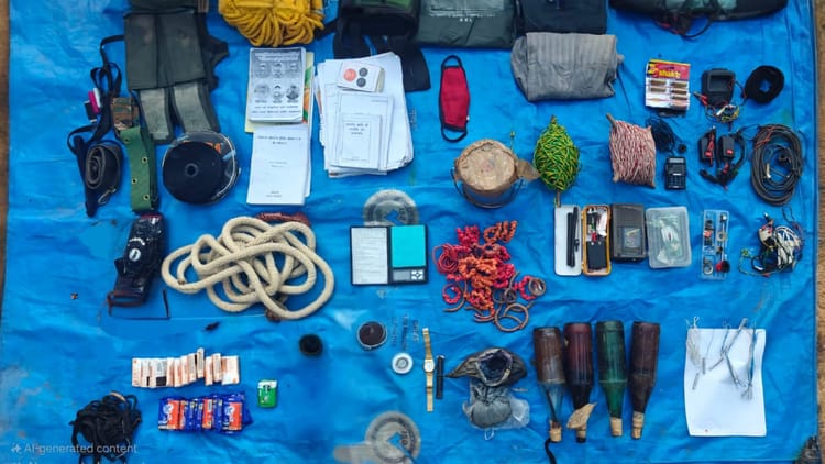 Naxalites Ied Making Material And Equipment Recovered From Tugrele ...