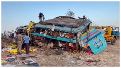 Gujarat:गुजरात में बड़ा हादसा, श्रद्धालुओं को लेकर जा रही बस खाई में ...