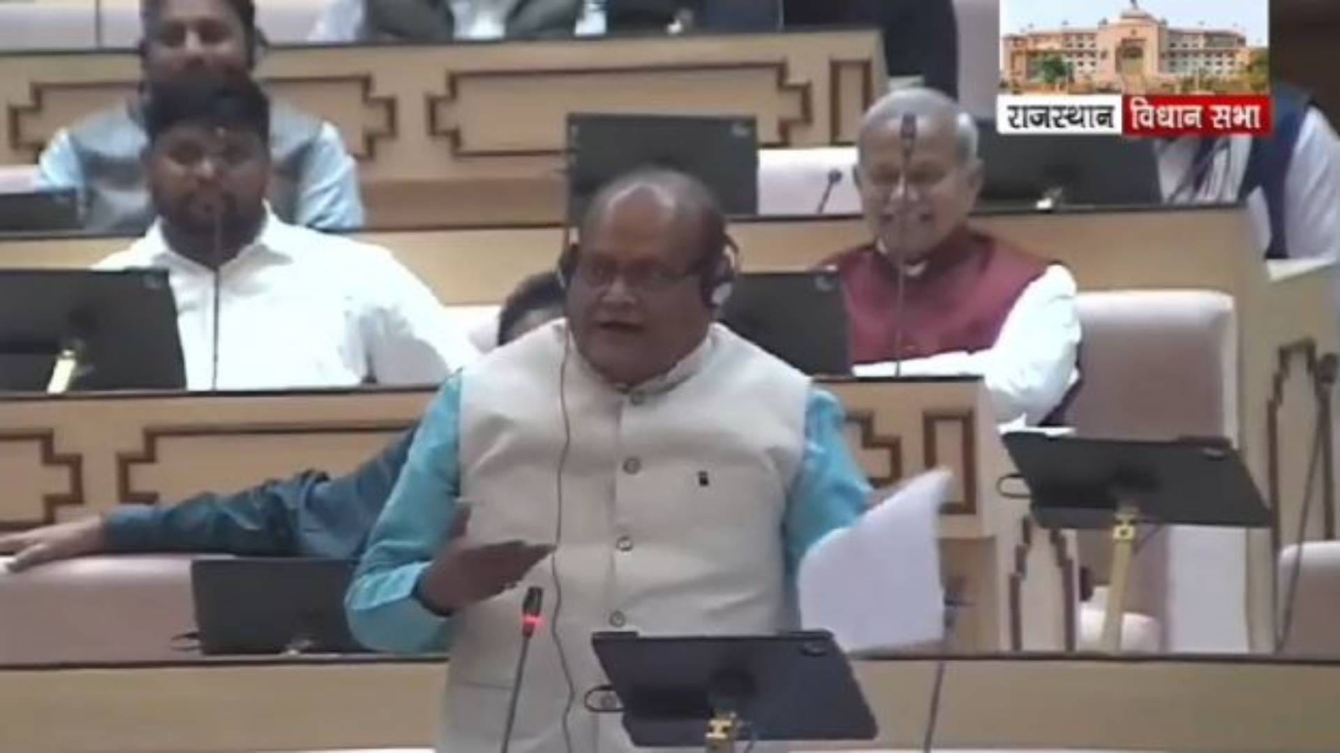 राजस्थान विधानसभा सत्र:bjp विधायक के सवाल पर हंगामा, फर्जी डिग्री मामले ...