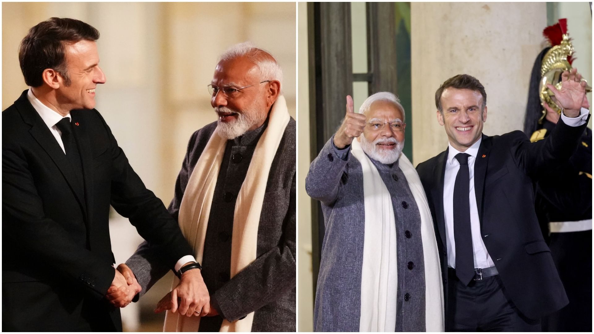 Pm Modi Paris Visit: Macron Welcomed Narendra Modi In France With Hug ...