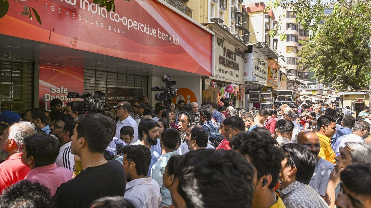 Customers Queue Outside New India Co-operative Bank As Rbi Imposes ...