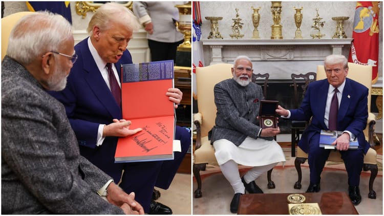 Modi-trump Friendship:पीएम मोदी को ट्रंप का खास तोहफा, ‘अवर जर्नी ...