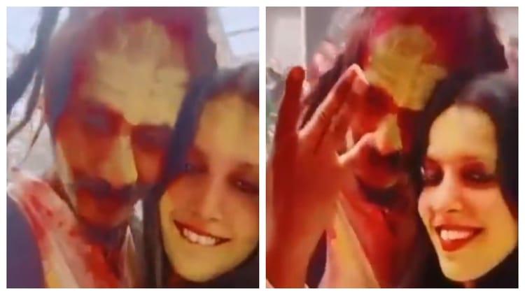 Another Video Of Sahil-muskaan Came Out Celebrated Holi In Kasaul Watch ...
