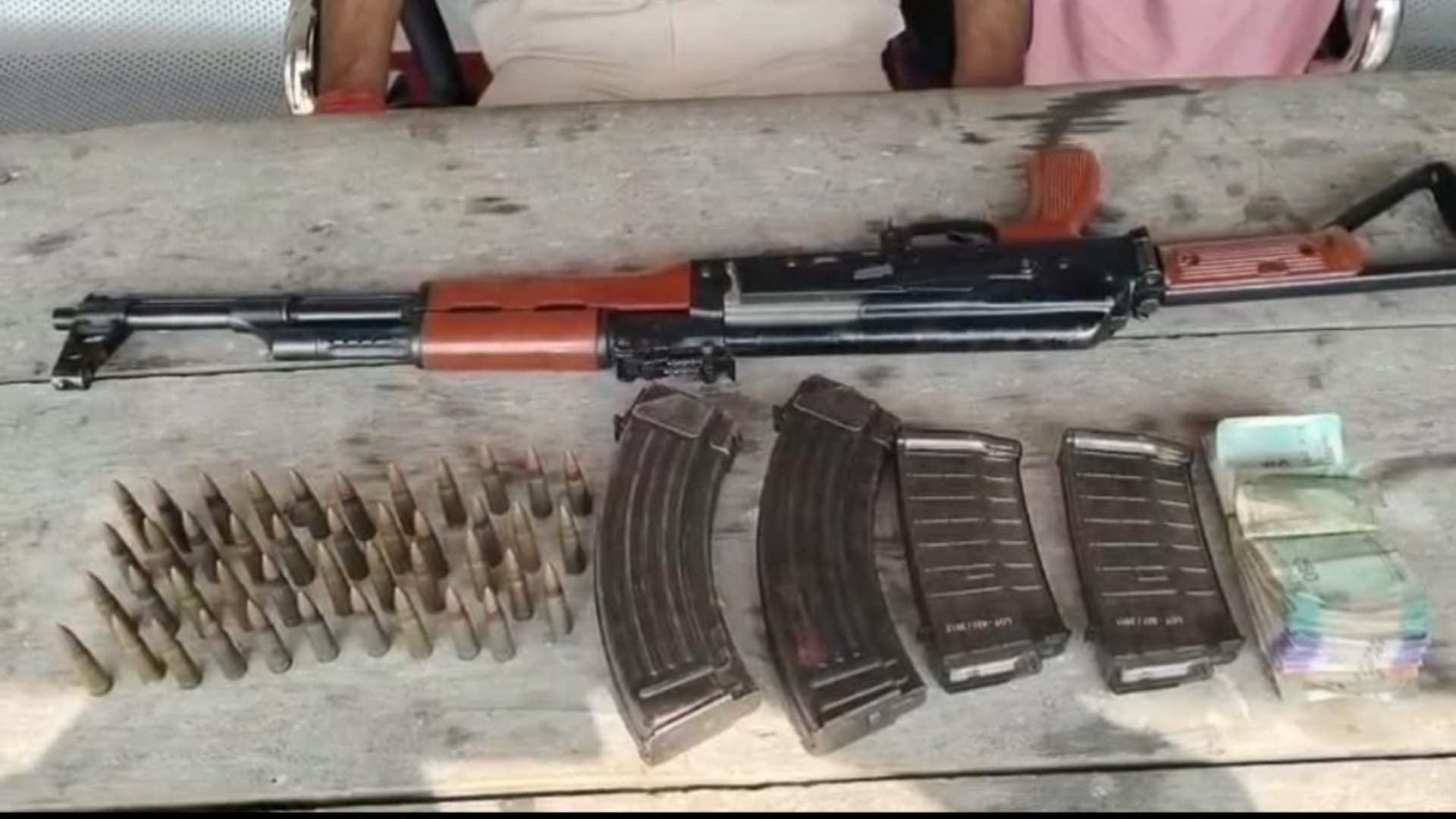 Bihar News : Ak 47 Grenade Magazine And Cartridges Recovered From Female Chief House Bhojpur ...