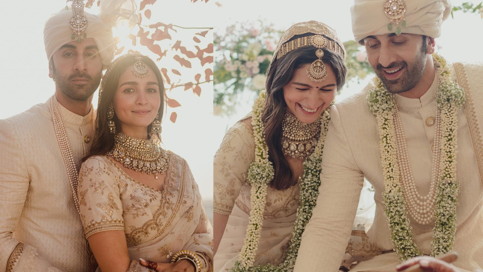 Alia-ranbir Wedding Anniversary Special Wedding Look Of Alia Bhatt ...