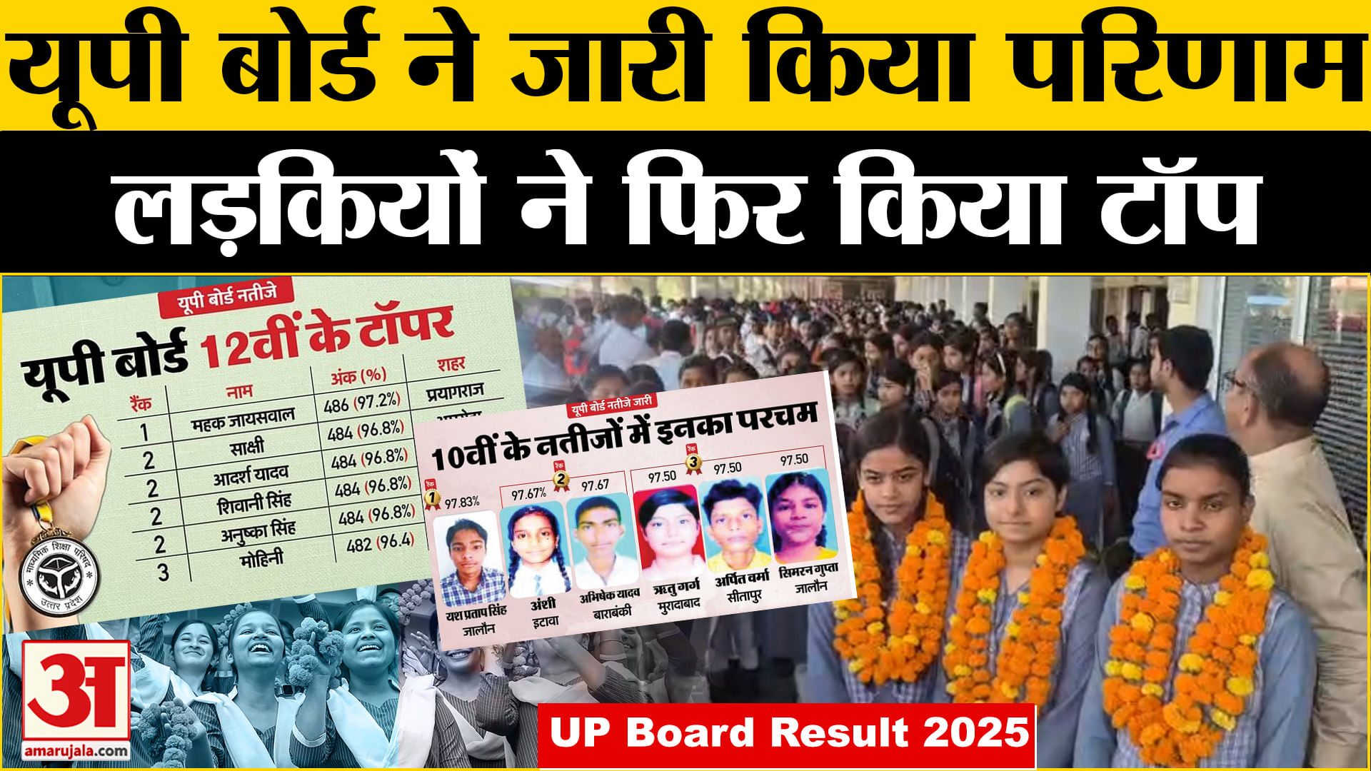 Up Board Result 2025: Girls Outshine Again, Pass Percentage Is This Much | Amar Ujala - Amar ...