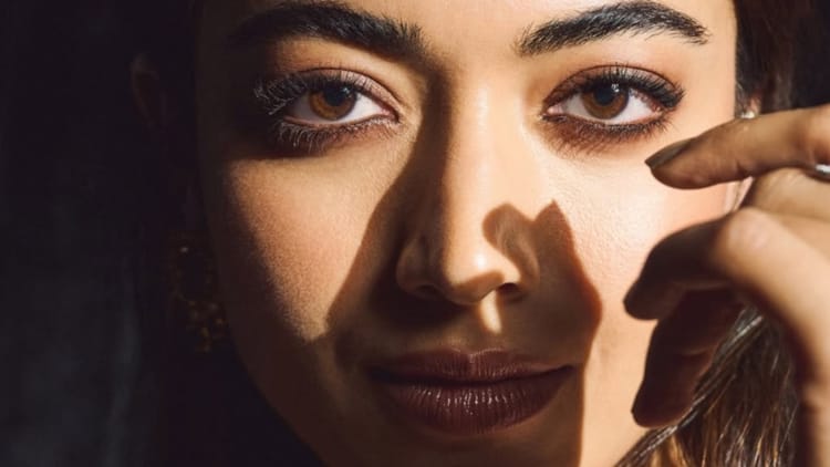 South Actress Rashmika Mandanna Latest Transparent Black Dress Bold ...
