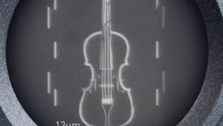 A Violin Thinner Than A Human Hair Has Been Made A Microscope Is ...