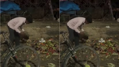 Viral Video:गरीबी क्या न करा दे, आधी रात को सड़क पर पड़ी सब्जी उठाते ...