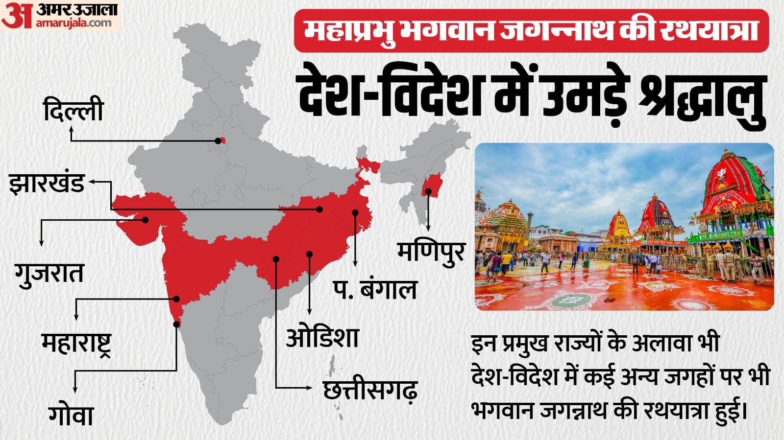 Jagannath Rath Yatra:पुरी-नासिक-मणिपुर-गुजरात-बंगाल समेत कई जगहों पर ...