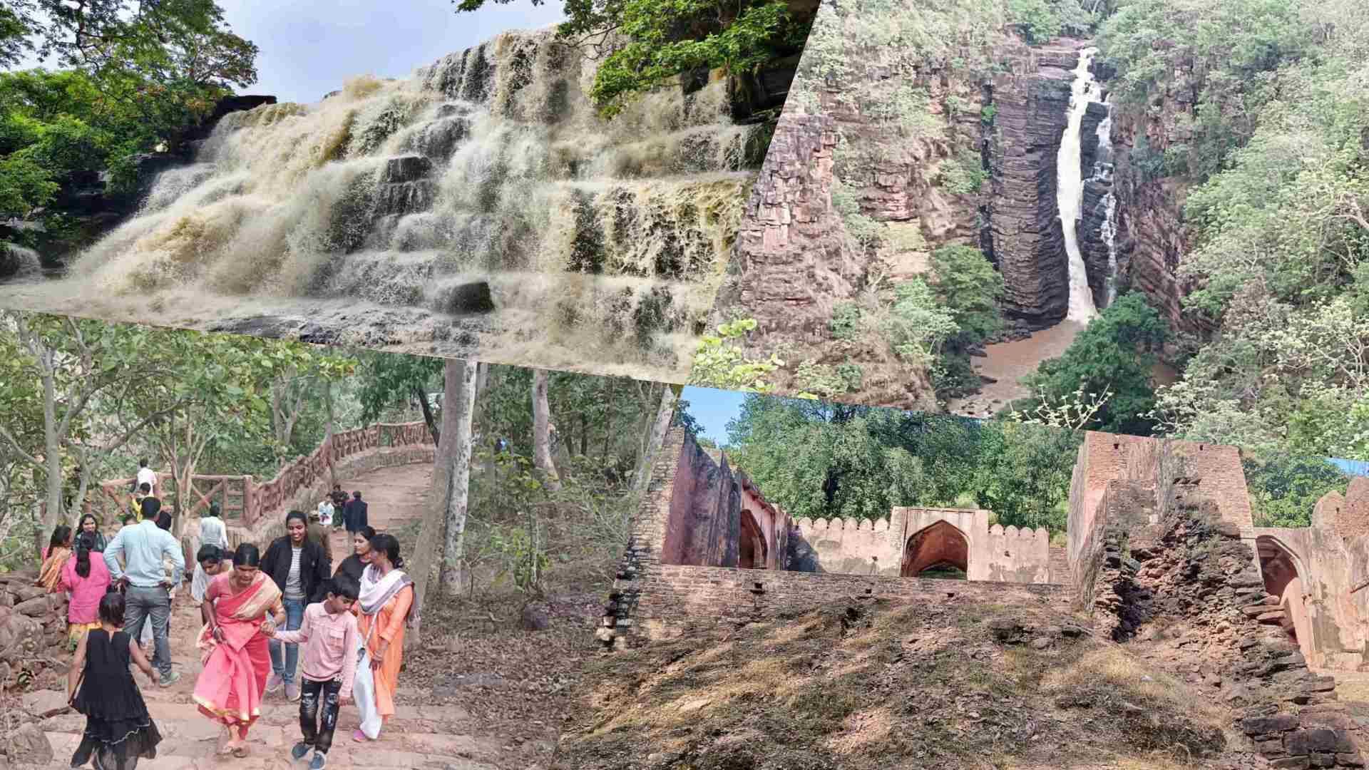 Mp News Monsoon Magic In Damoh Tourists Flock To Sangrampur Waterfalls ...