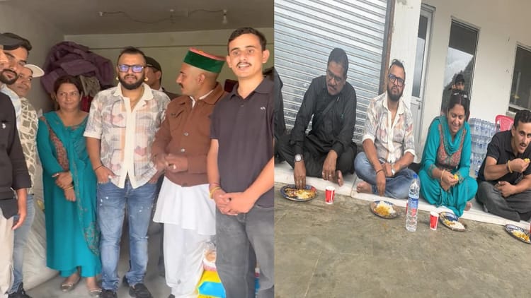 Mandi:राहत सामग्री लेकर थुनाग पहुंचे कुलदीप शर्मा, बोले- यहां के लोगों ...