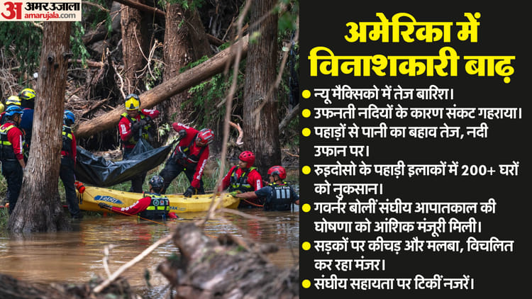 Flood Caused Huge Devastation In New Mexico, Rio Ruidoso River In Spate ...