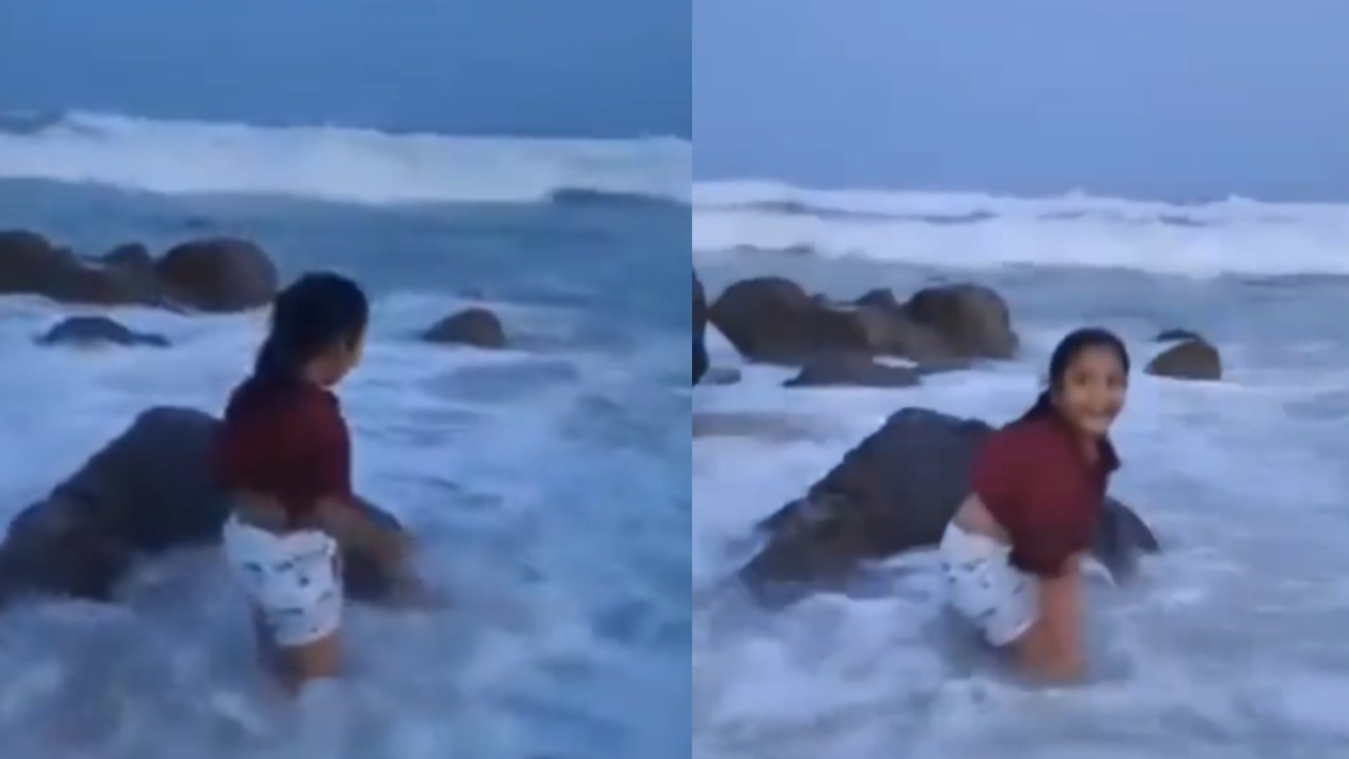 Viral Video:मां बनाती रही रील और बच्ची को बहा ले गई समुद्र की लहरें ...