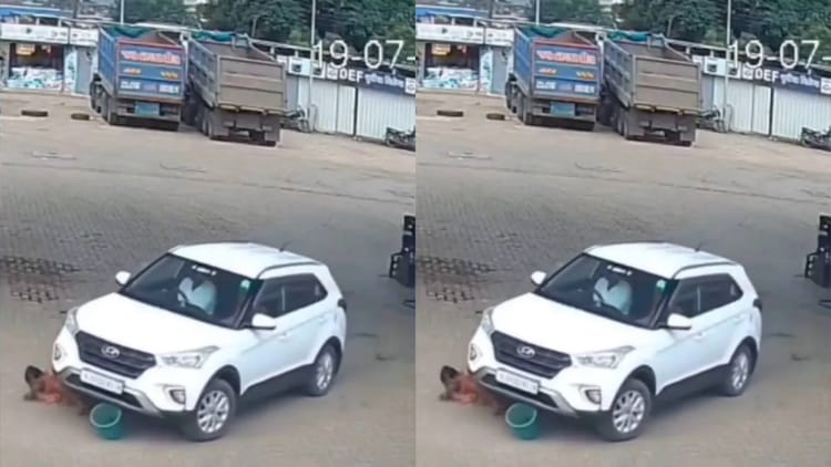 Viral Video:पेट्रोल पंप के आगे साफ-सफाई कर रही थी महिला, तभी तेज रफ्तार ...