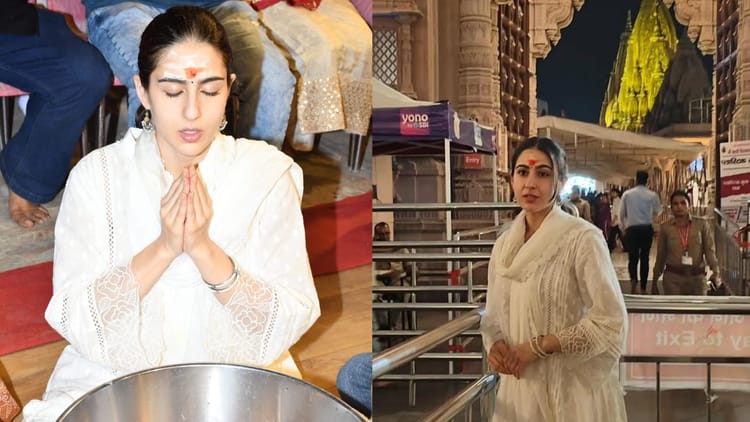 Sara Ali Khan Attended Ganga Aarti With Her Mother In Kashi - Amar Ujala Hindi News Live - Sara ...