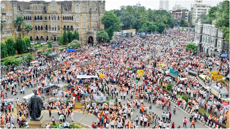 Maratha Quota Stir:आजाद मैदान में आरक्षण आंदोलन के दौरान 125 टन से अधिक ...
