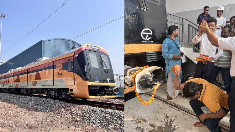 Patna Metro Trial :नारियल फोड़ जतरा बना, फिटनेस ट्रायल में पटना मेट्रो ...