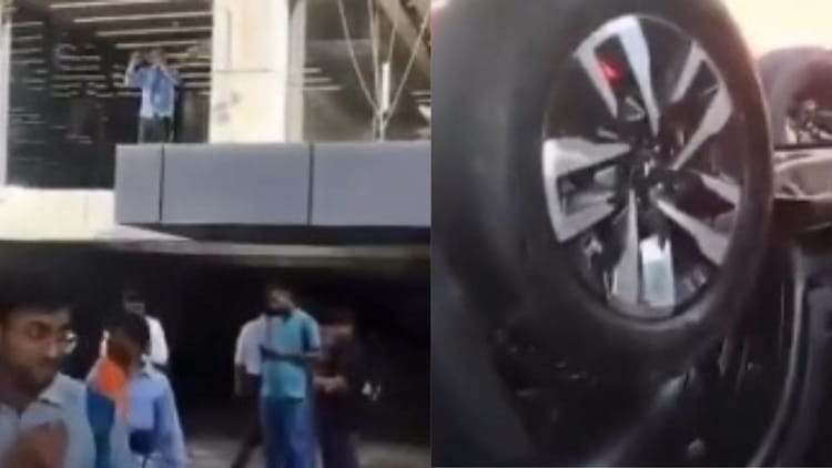 Viral Video:महिला ने पहली मंजिल से कुदा दी 27 लाख की Thar, शोरूम का ...
