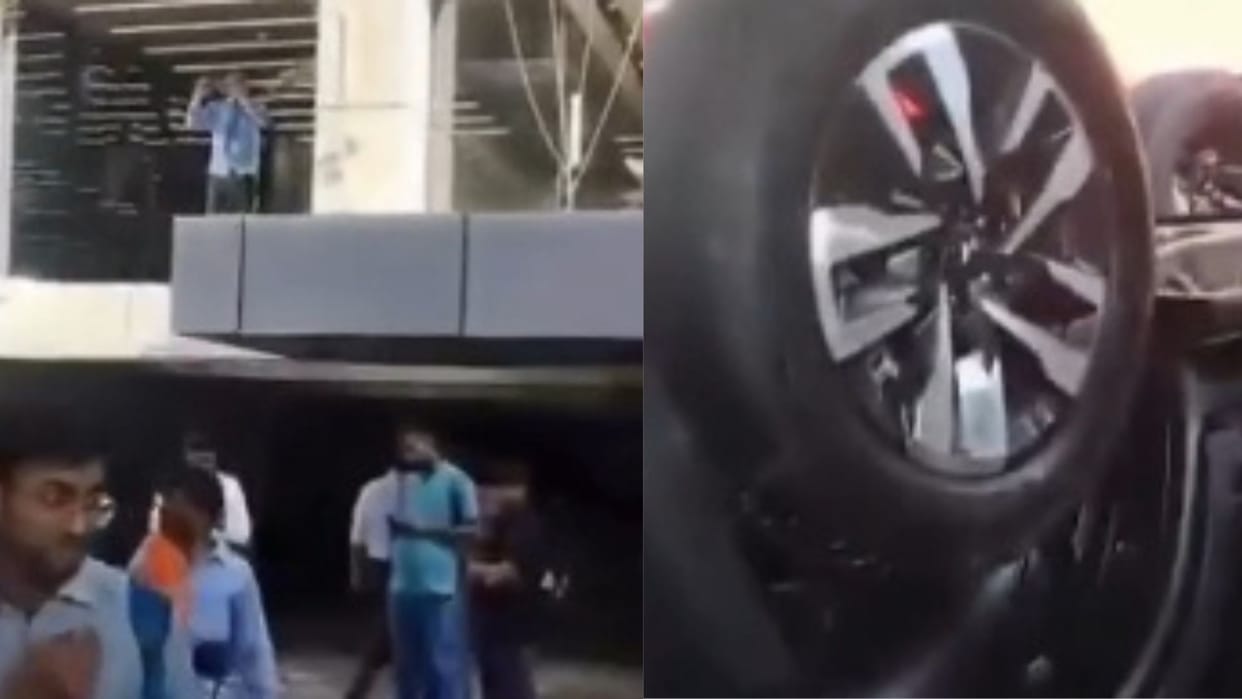 Viral Video:महिला ने पहली मंजिल से कुदा दी 27 लाख की Thar, शोरूम का ...