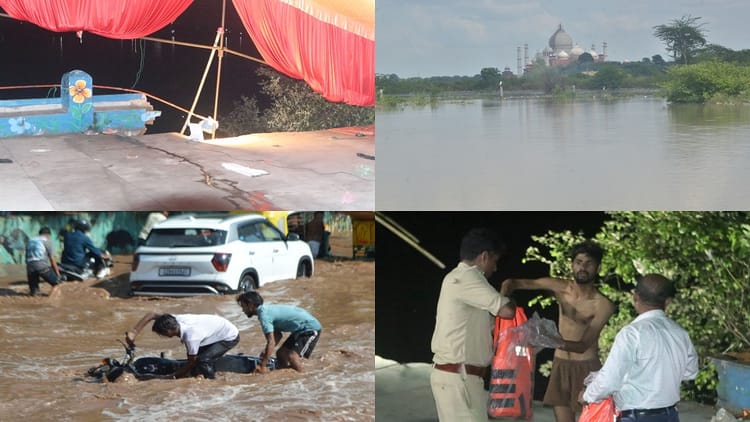 Mahalaxmi Temple Wall Collapses Amid Yamuna Flood Ndrf Conducts Search ...