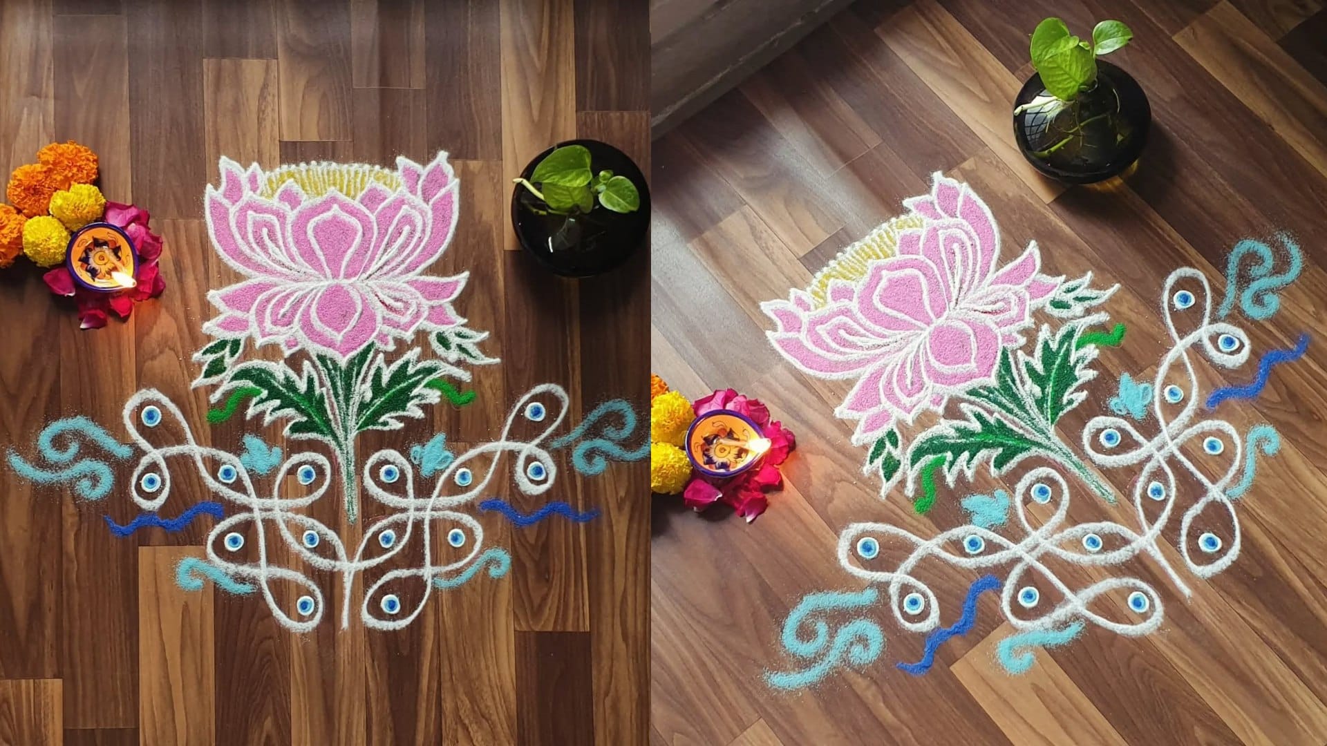 Rangoli Design Ideas:माता रानी के स्वागत में बनाएं ऐसी रंगोली, खूबसूरत ...