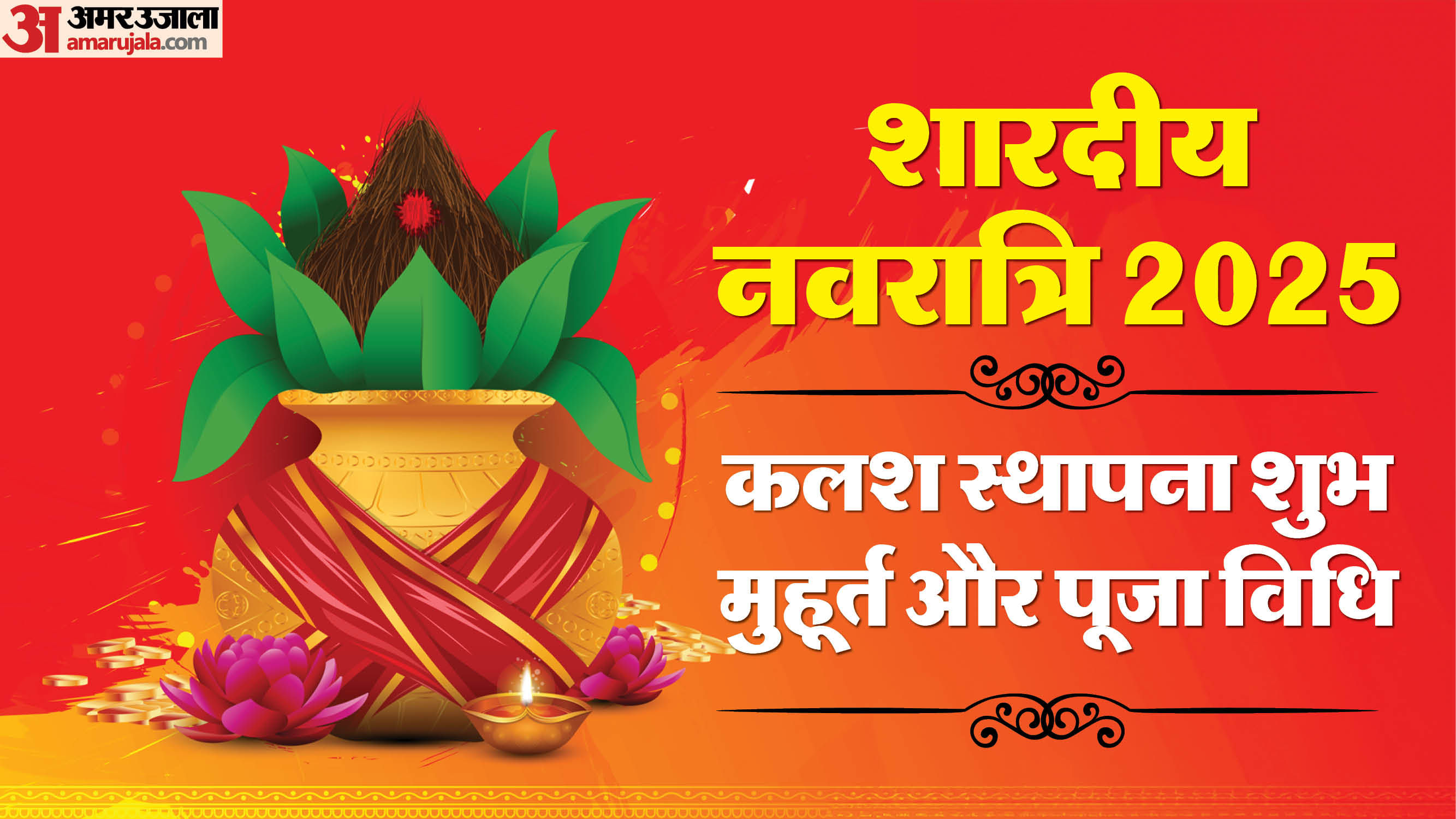 Shardiya Navratri 2025 Kalash Sthapana Muhurt Puja Vidhi Aarti Mantra In Hindi - Amar Ujala ...