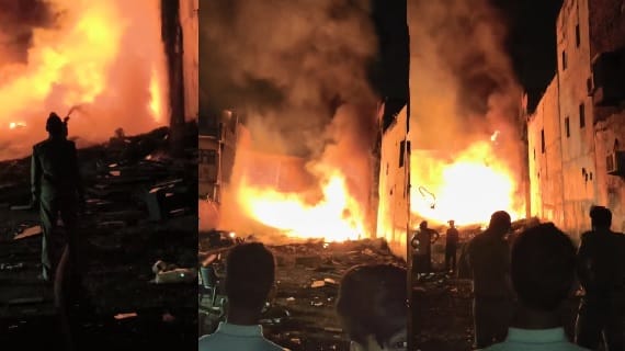 Kanpur Fire:कबाड़ के गोदाम में लगी आग, लपटें देख मचा हड़कंप…लाखों का ...