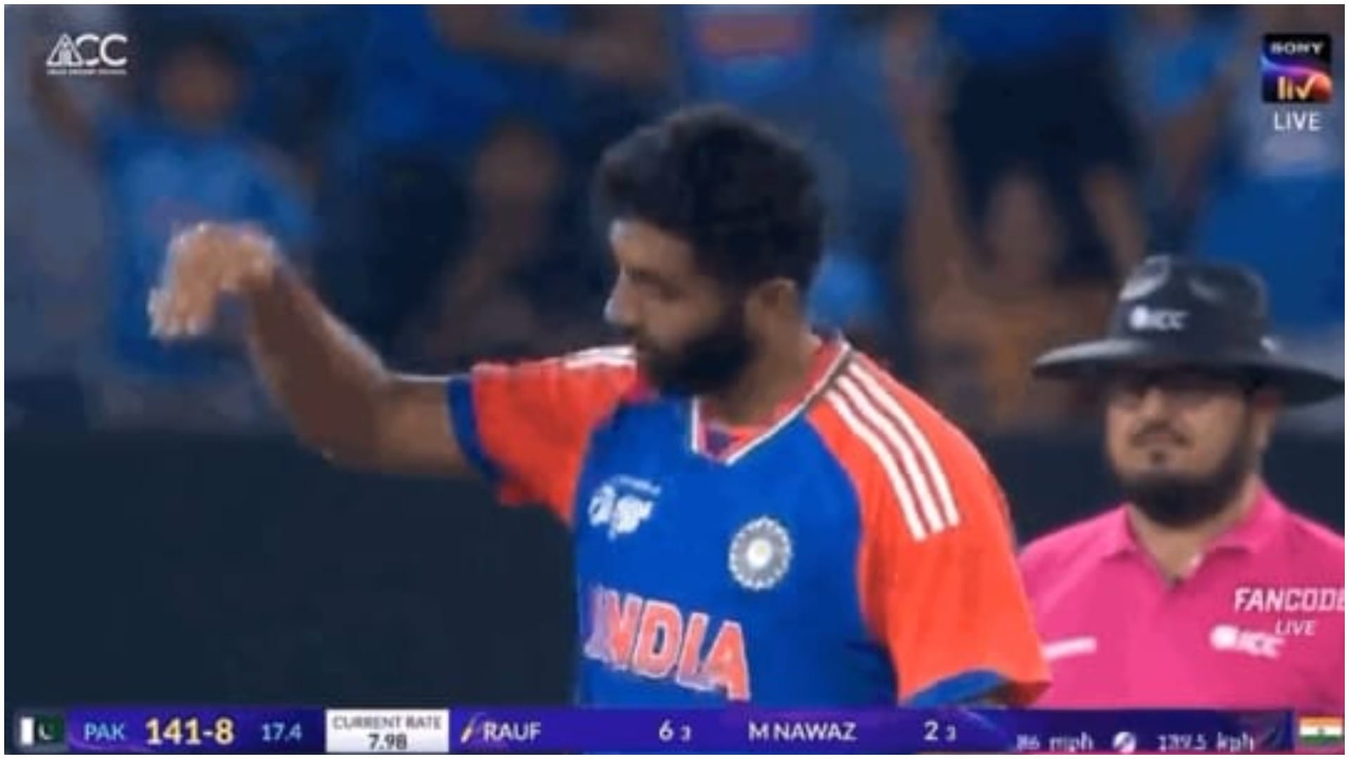 Ind Vs Pak Final:'फ्लाइट लैंड करा दी', बुमराह ने हारिस को बोल्ड कर ...