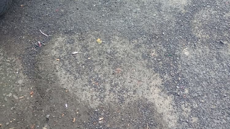 The Poor Quality Patchwork Done On The Road In Bhatrojkhan Market ...