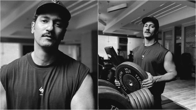 Vicky Kaushal:जिम में कसरत करते दिखे विक्की, डोले-शोले किए फ्लॉन्ट ...