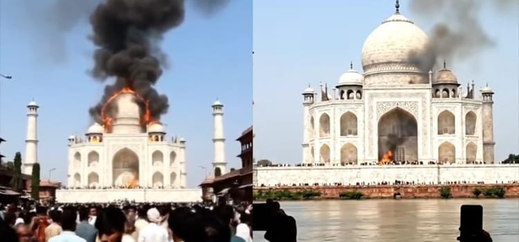 Up:ताजमहल में लगी आग...सोशल मीडिया पर वायरल हुआ फर्जी वीडियो, जांच में ...