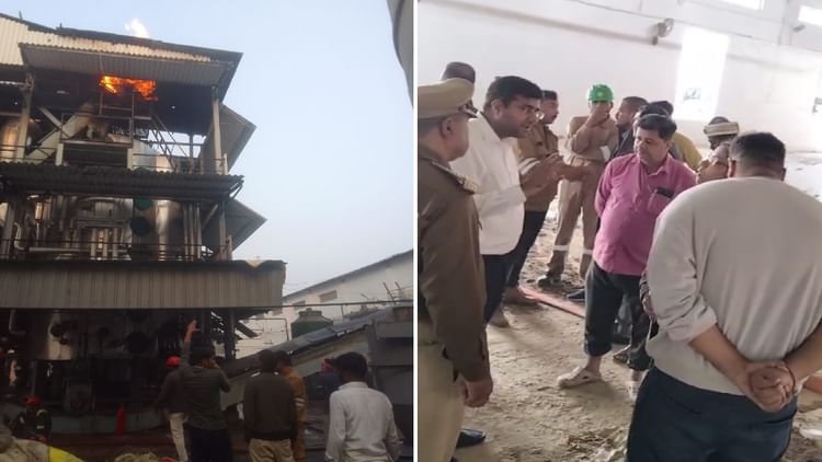Gorakhpur Fire:रूंगटा इंडस्ट्रीज में भीषण आग, आसपास के लोगों को सांस ...