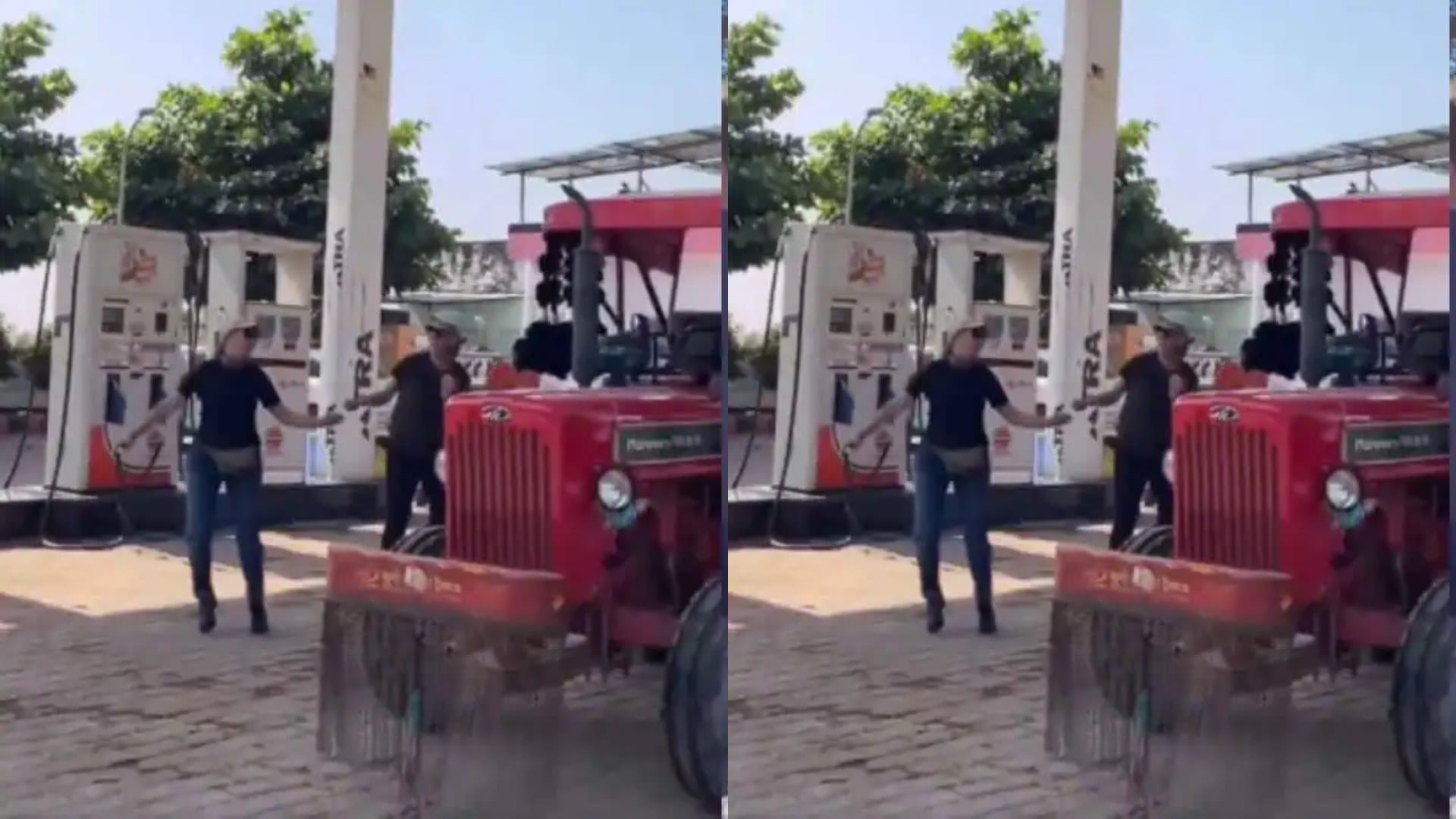 Viral Video:किसान के ट्रैक्टर से बजा ‘चुनरी चुनरी’, पेट्रोल पंप पर ...